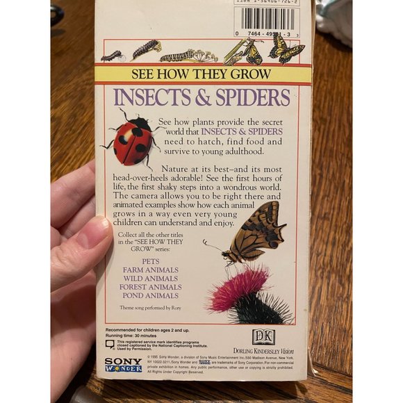 Sony Wonders | Other | Insects And Spiders See How They Grow Vhs In ...